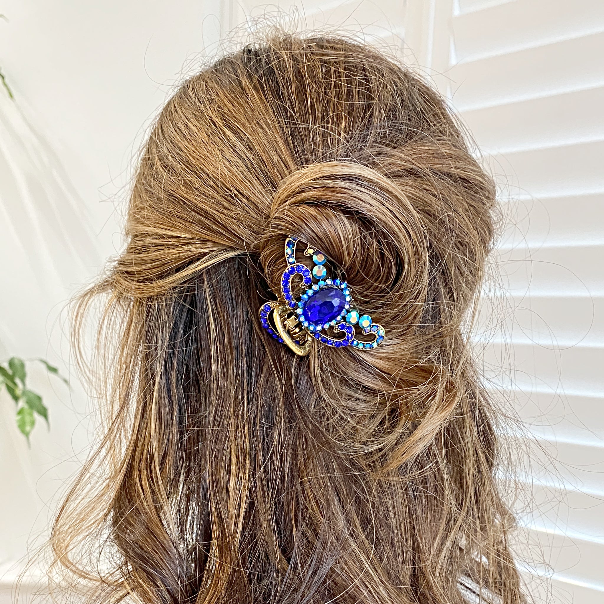 Hair claw clips with gems store